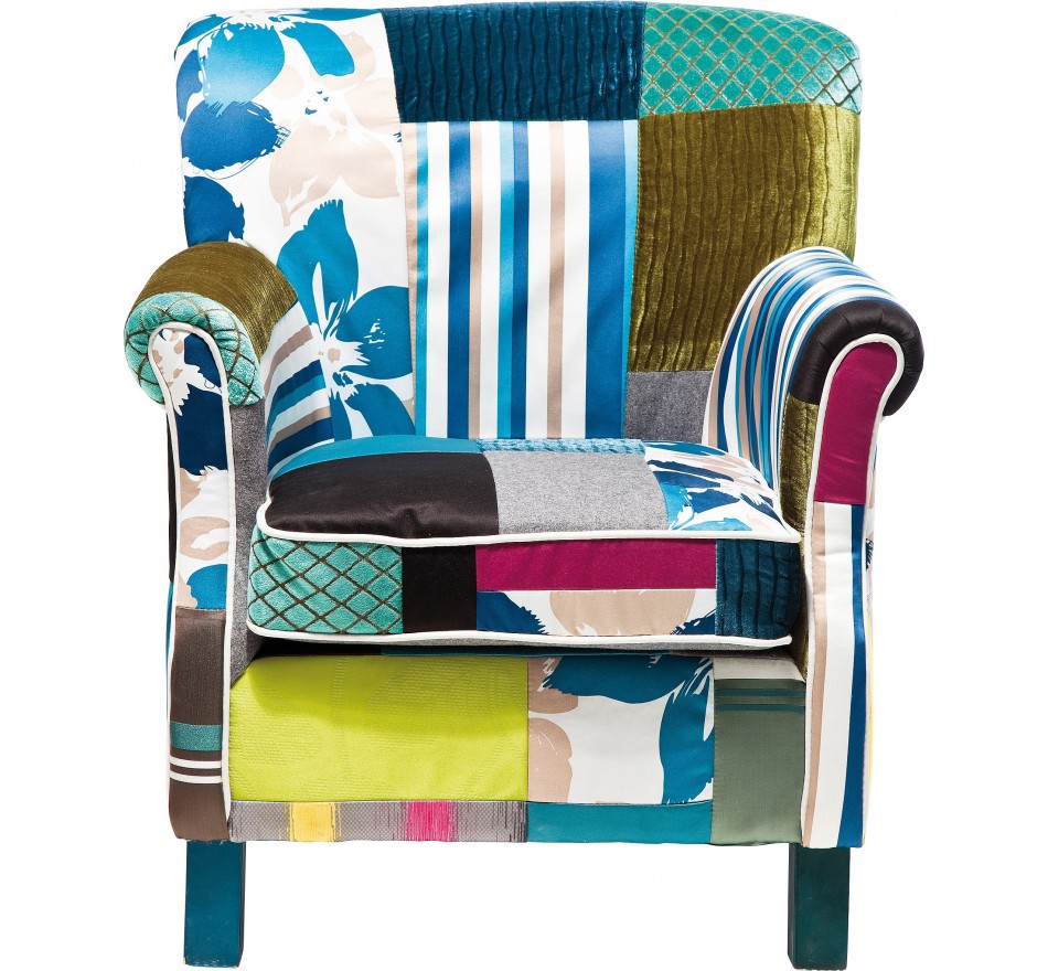 Fauteuil patchwork multicolore - Stripes - Kare Design