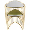 Tables d'appoint en acier doré et verre miroir - Wire - Kare Design