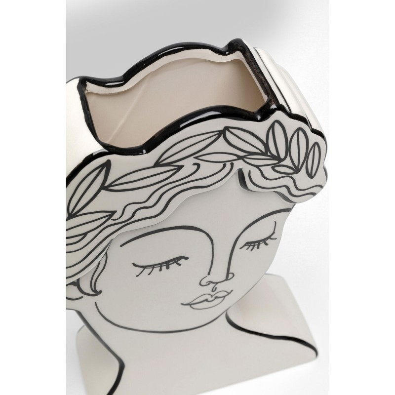 Vase buste de femme noir et blanc - Favola - Kare Design