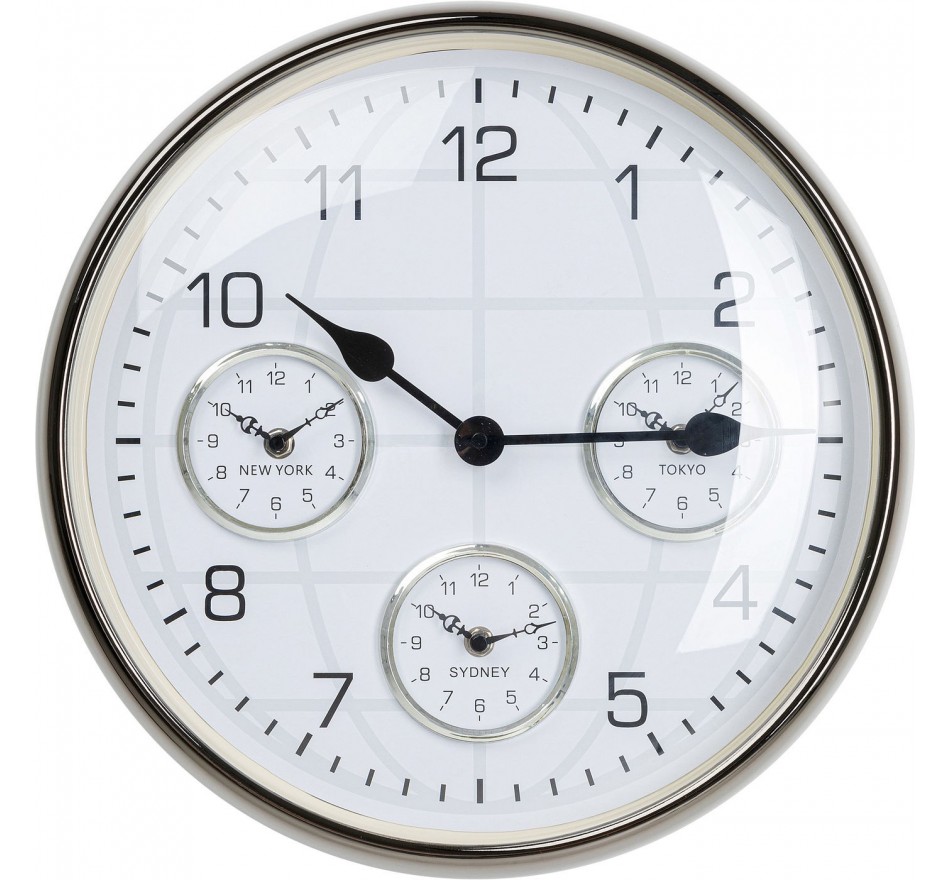 Horloge murale heure mondiale - Sweep - Kare Design